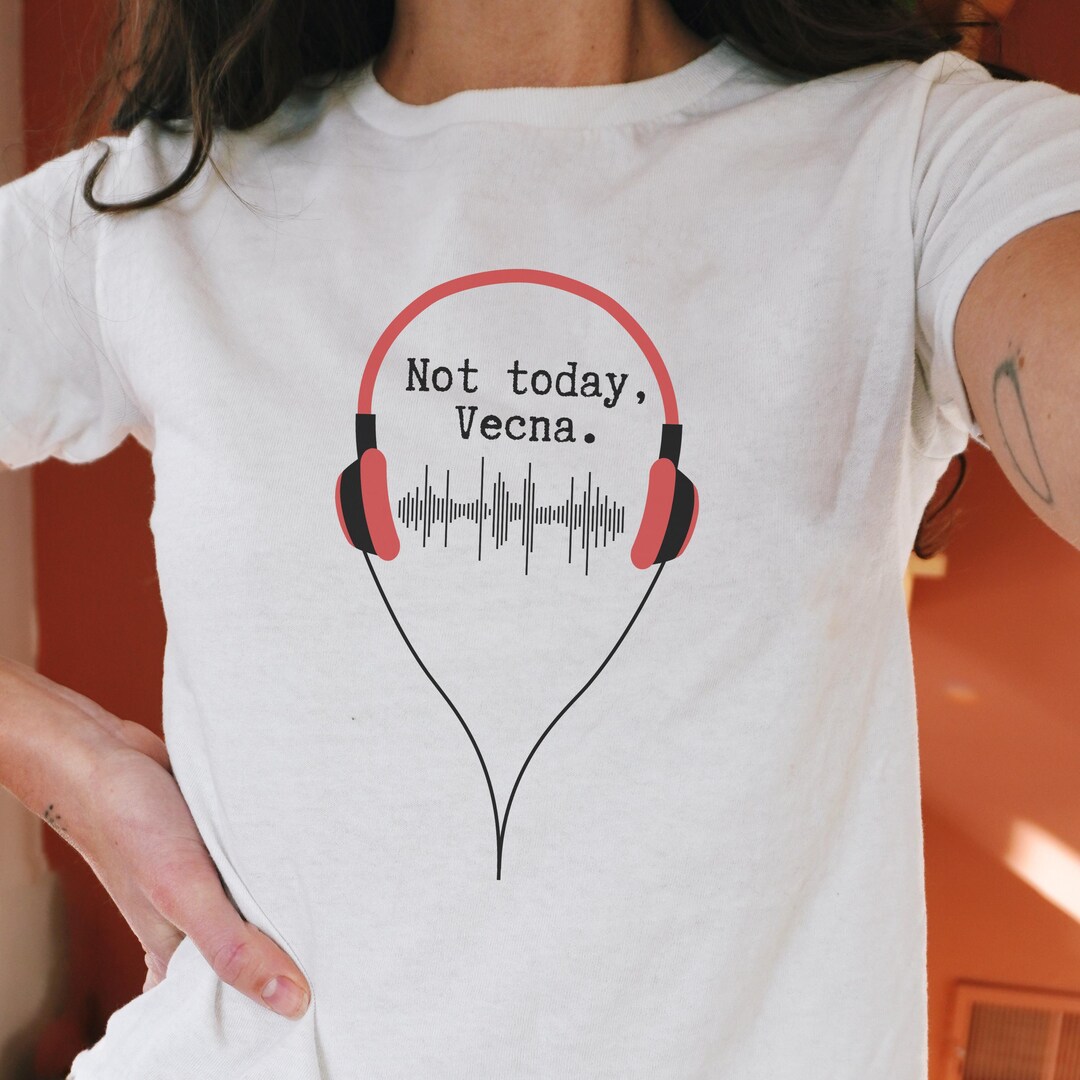 Not Today Vecna Headphones Adult Baby Tee, 80's Sci-fi Inspired Croptop ...