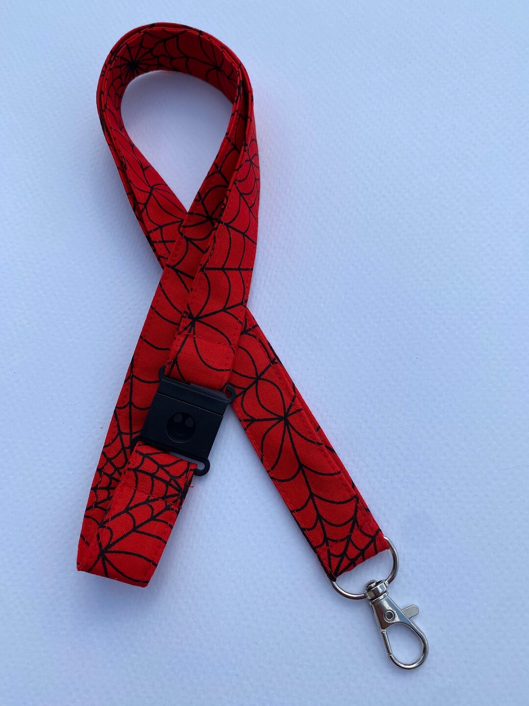 Spider-man Fabric Lanyard With Breakaway Safety Clasp Licensed Spider ...