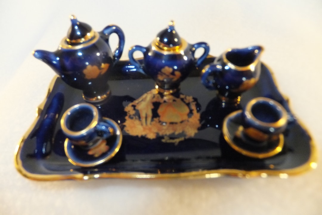 Vintage Limoge Miniature Tea Set courting Couples - Etsy