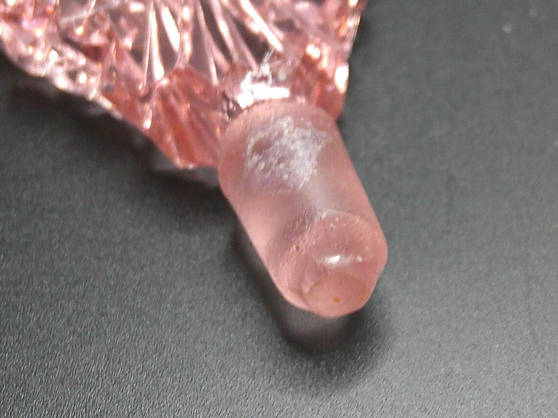 Vintage Pink Cut Glass Perfume Bottle - Etsy