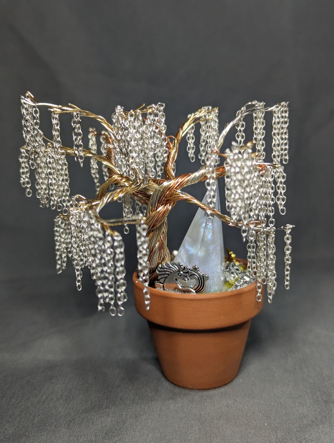 Wire Tree With Silver White Ring Holder - Etsy