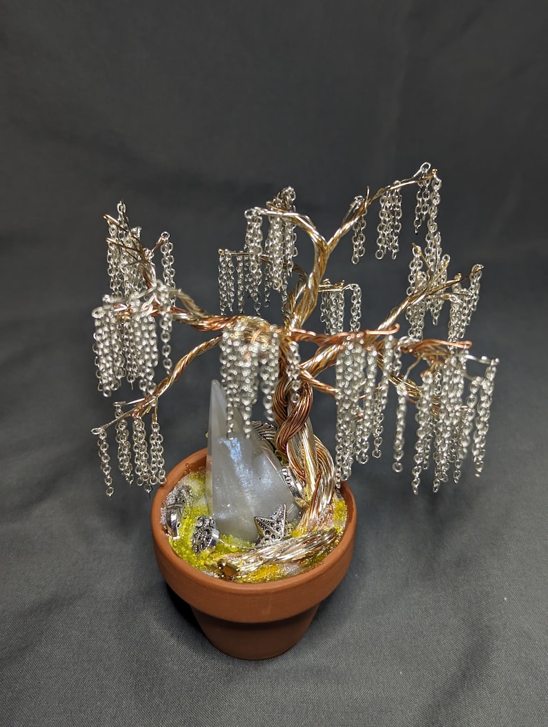 Wire Tree With Silver White Ring Holder - Etsy