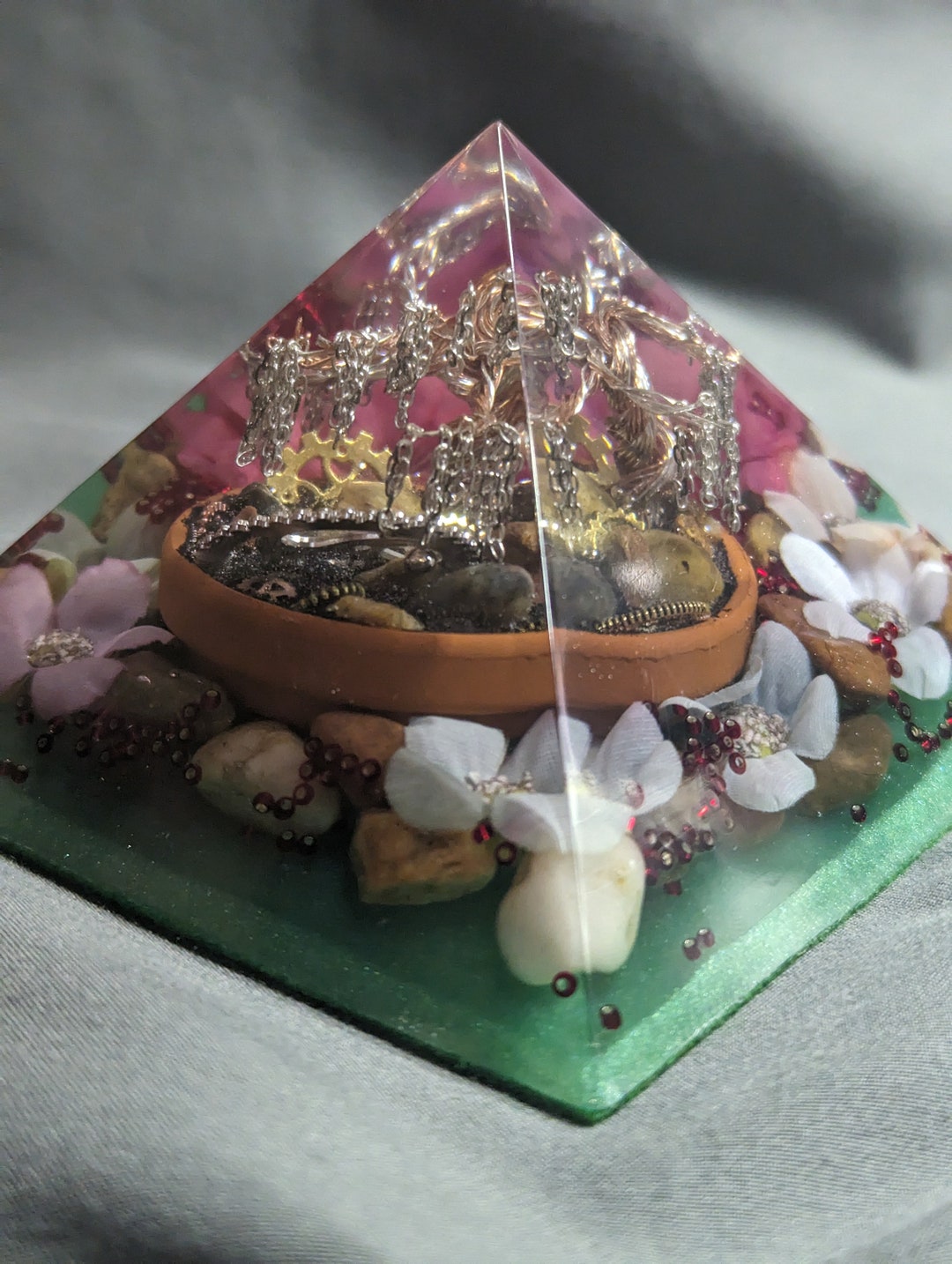 Pyramid With Wire Tree - Etsy