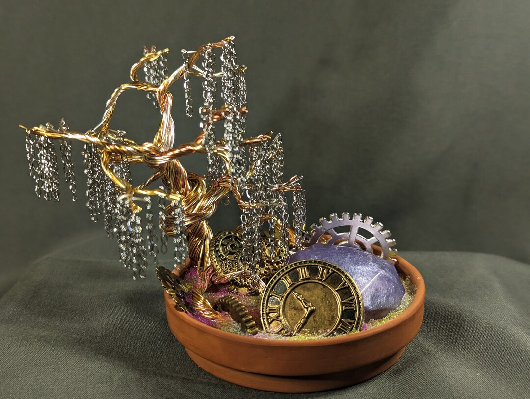 Wire Tree With Light Purple Cut Epoxy Gemstone - Etsy