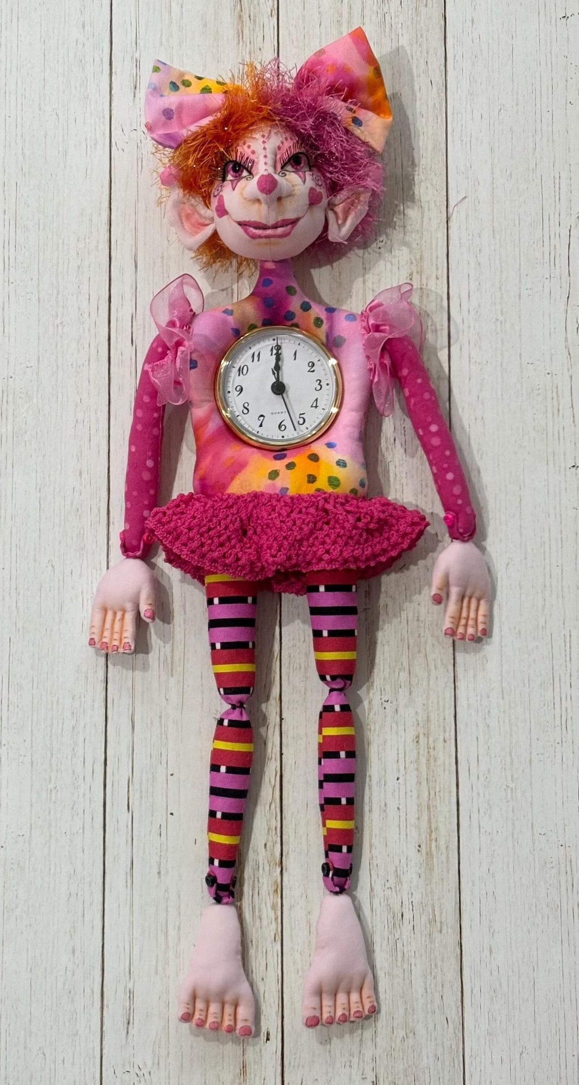 Dottie Wall Clock Doll - Etsy