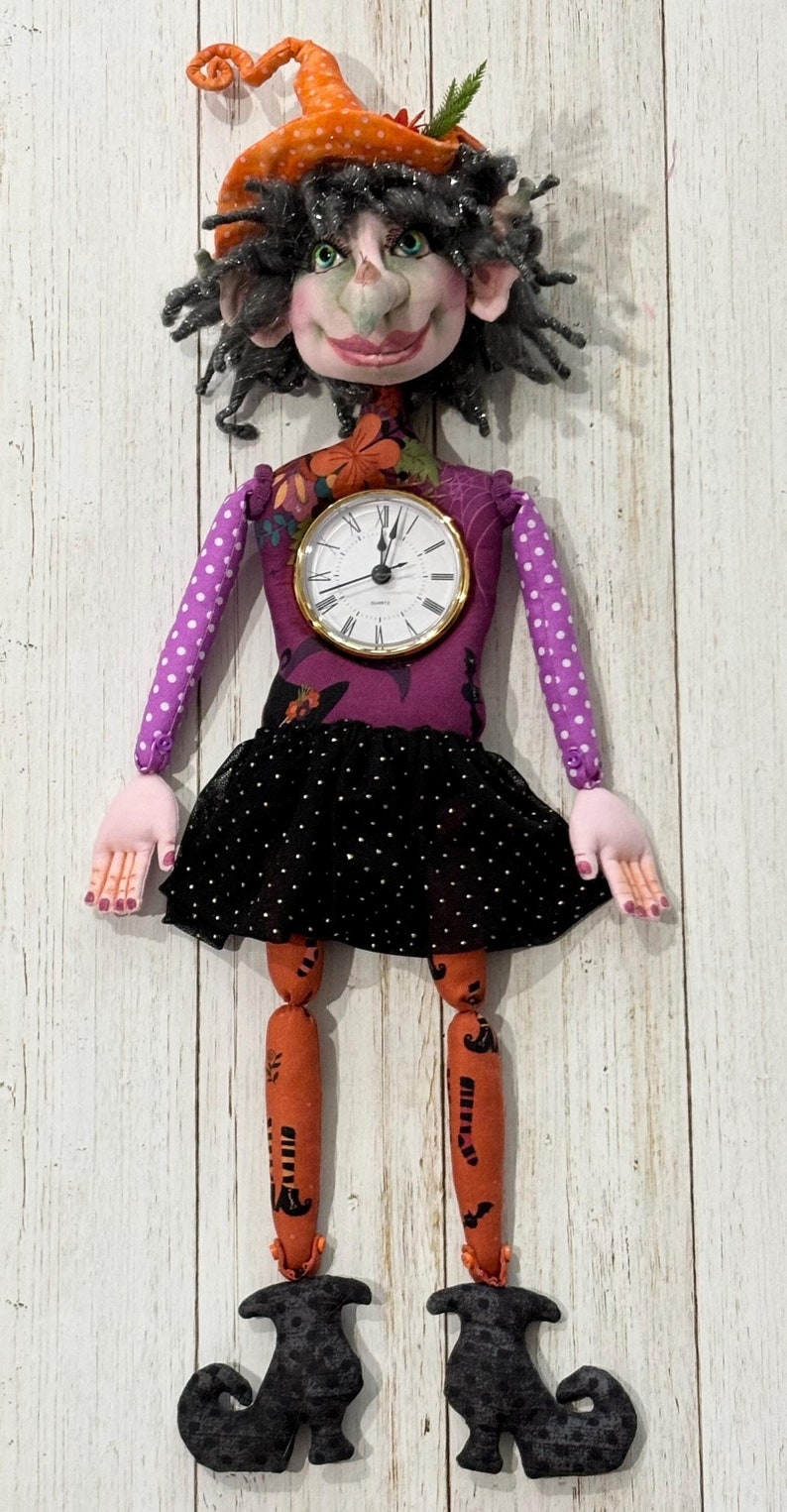 Witch Wall Clock Doll - Etsy