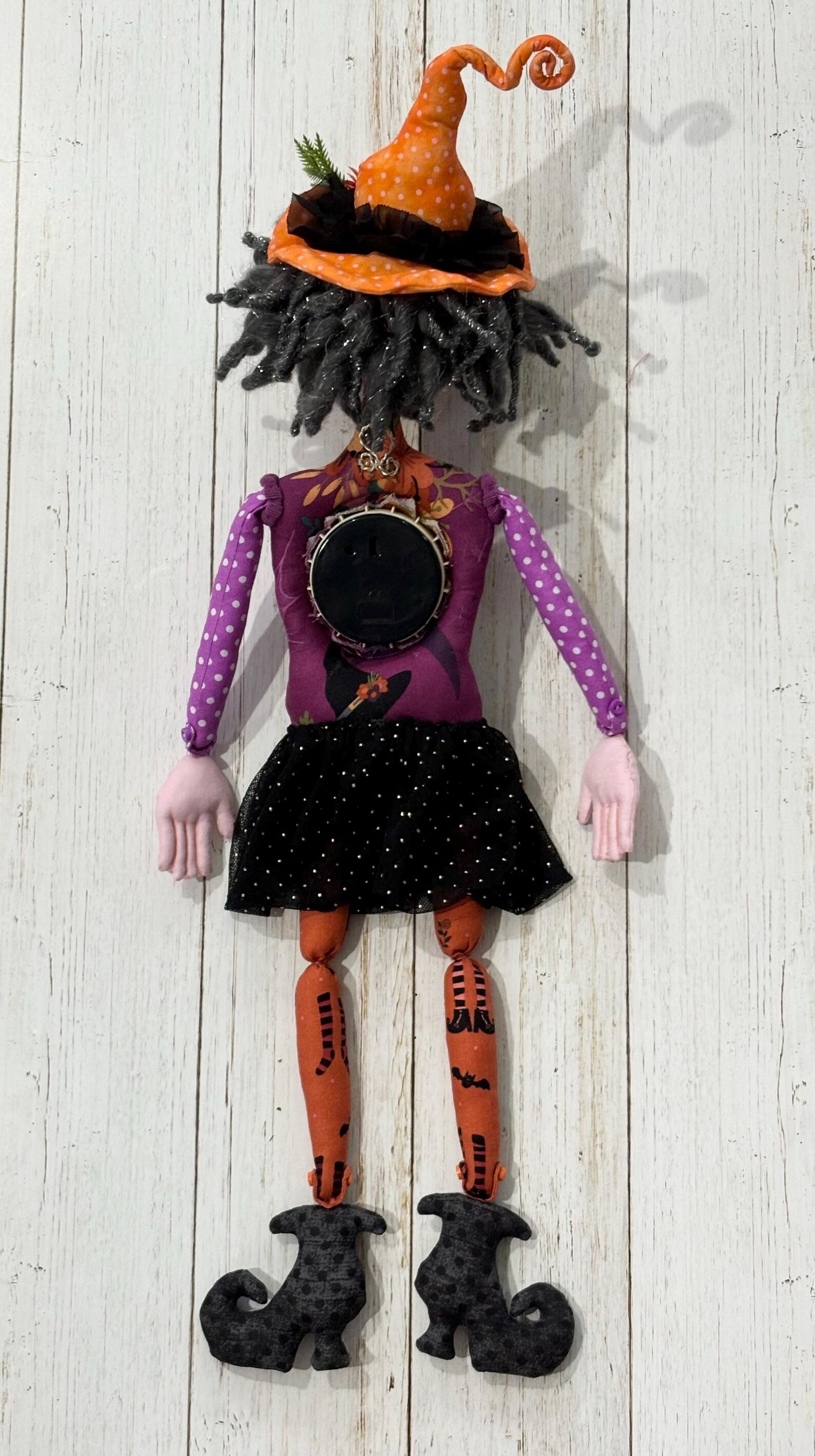 Witch Wall Clock Doll - Etsy