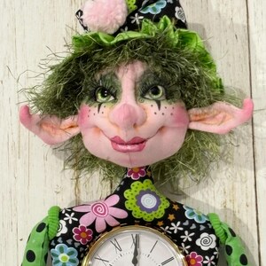Pixie Wall Clock Doll - Etsy