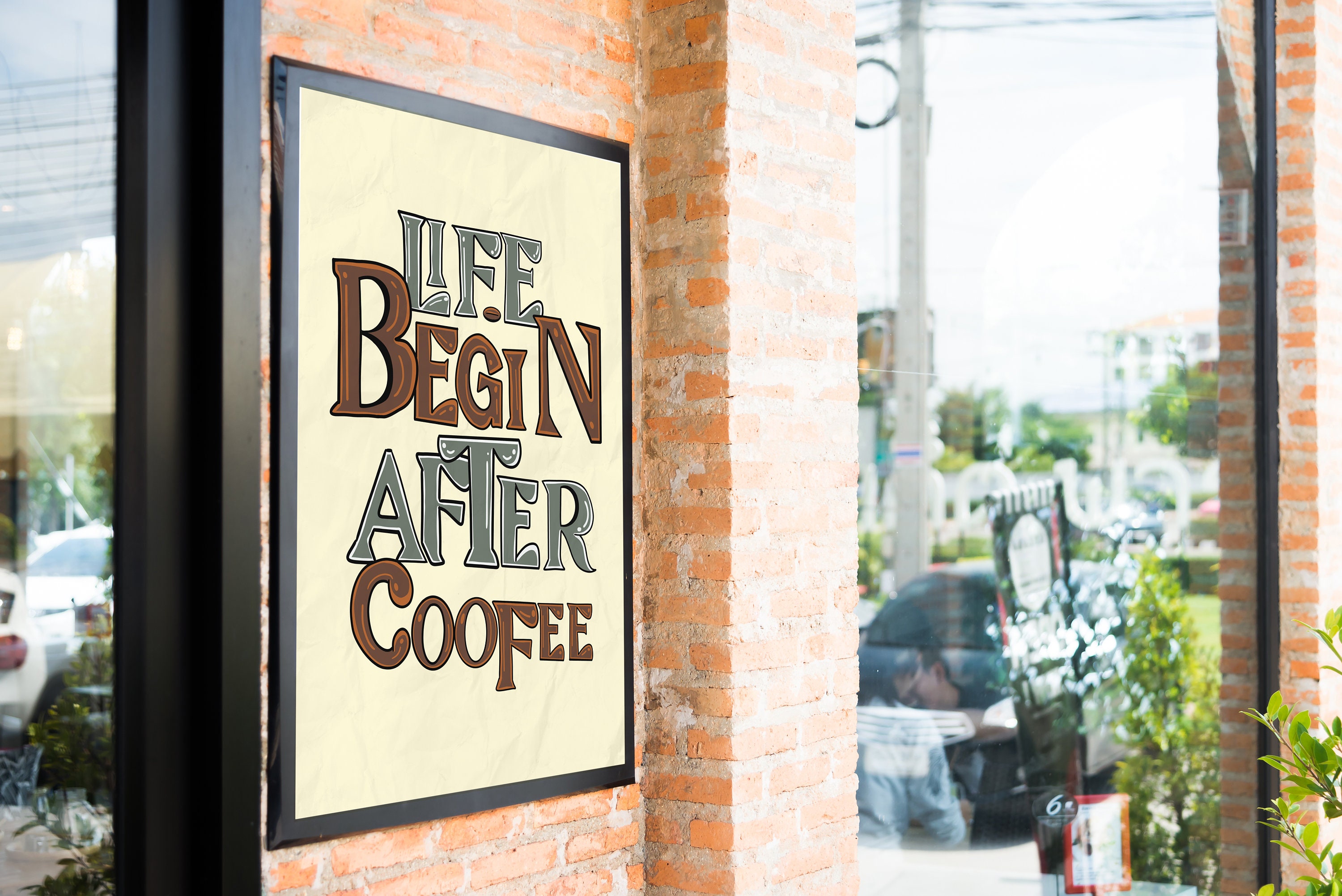 Printable Poster for Your Cafe Coffeeshop Poster Life Begin - Etsy