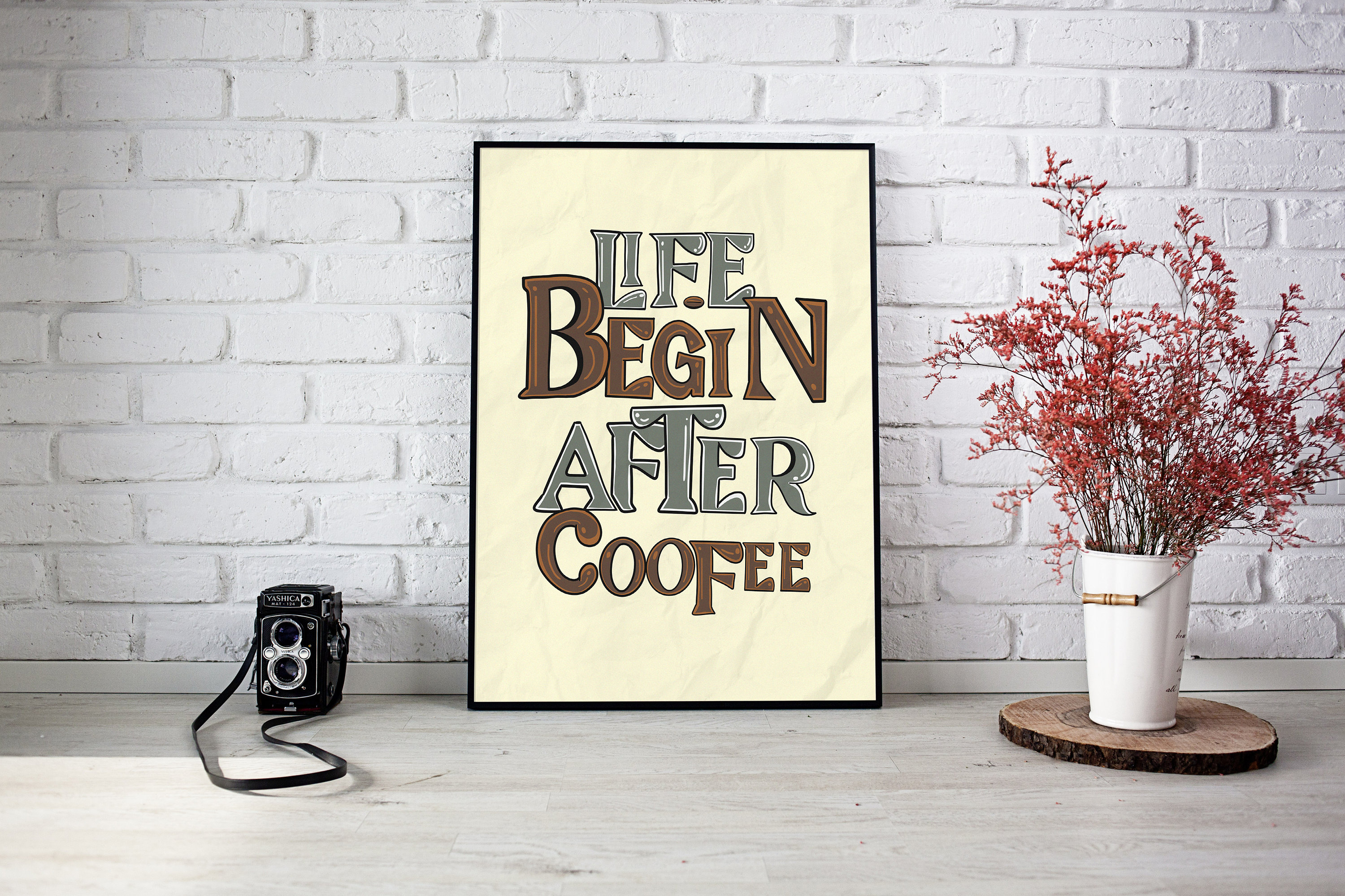 Printable Poster for Your Cafe Coffeeshop Poster Life Begin - Etsy