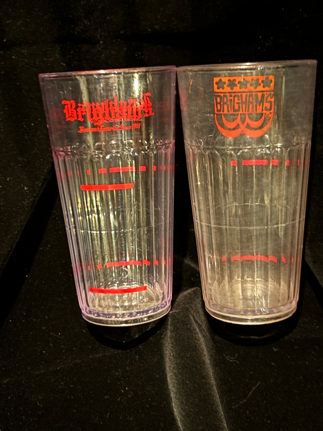 Vintage Brighams Plastic Milkshake Cups, Set of Two 2 - Etsy