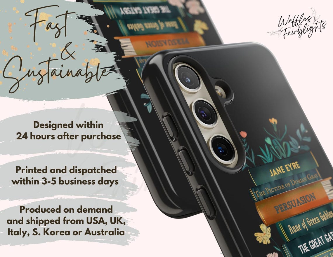 Custom Bookshelf Phone Case: Book Lover Gift - Etsy