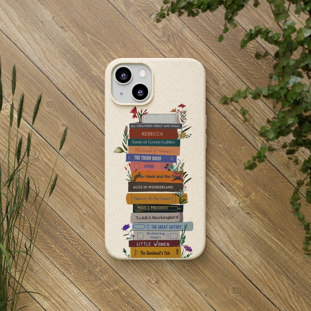 Custom Bookshelf Floral Phone Case, iPhone Samsung Cover Gift for ...