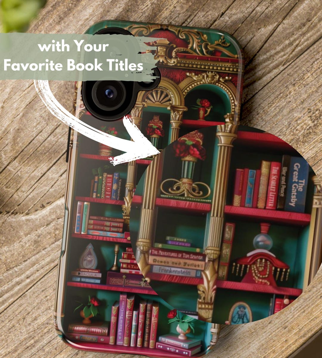 Personalized Showgirl Themed Bookshelf Phone Case: Custom Favorite ...