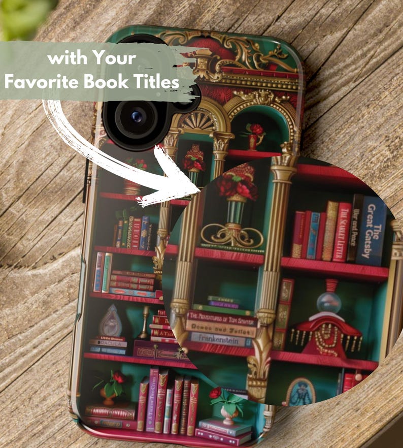 Personalized Showgirl Themed Bookshelf Phone Case: Custom Favorite ...