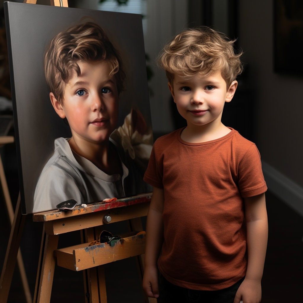 Commission Portrait Painting on Canvas, Custom Oil Painting From Photo ...