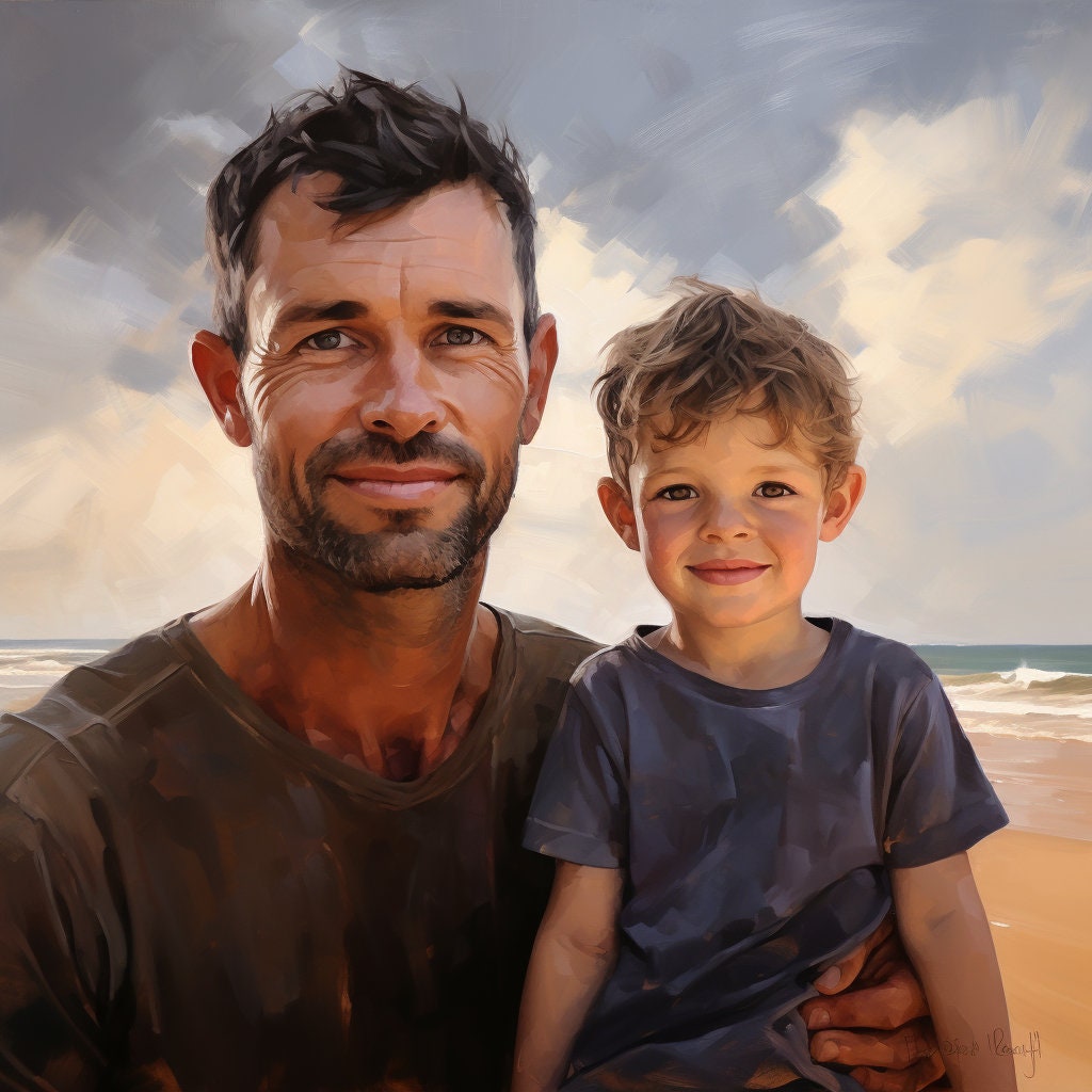 Commission Portrait Painting on Canvas, Custom Oil Painting From Photo ...