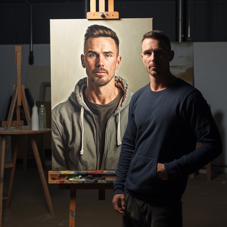 Commission Portrait Painting on Canvas, Custom Oil Painting From Photo ...