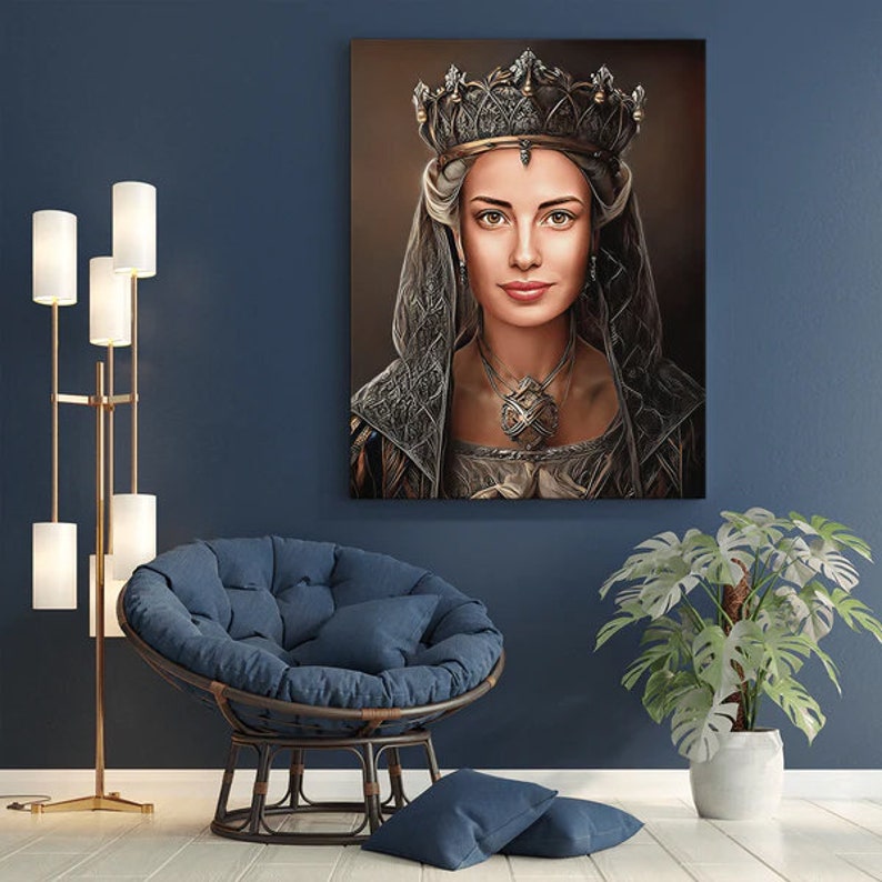 Personalized Oil Painting on Canvas, Personalized Gift for Her, Woman ...
