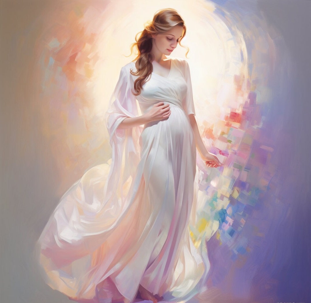 Custom Portrait/mother Illustration/pregnant Portrait/painting From ...