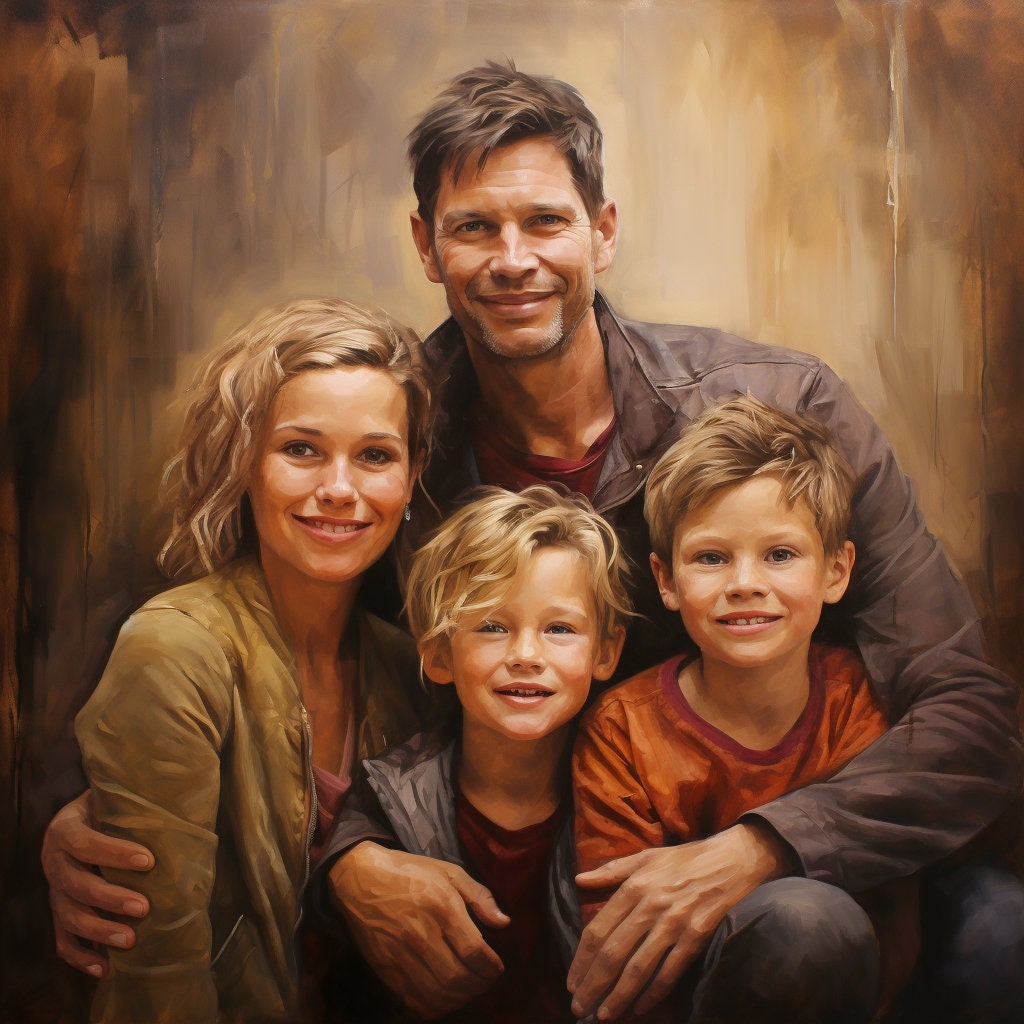 Commission Portrait Painting on Canvas, Custom Oil Painting From Photo ...