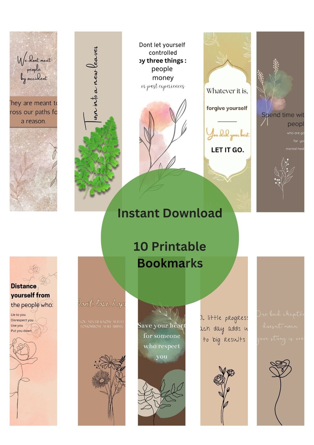 Printable Bookmarks - Etsy