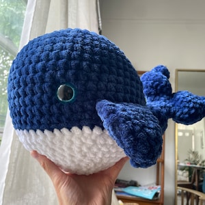 Super Soft *jumbo* Whale Stuffy. Handmade Crochet Whale Plushie. Giant ...