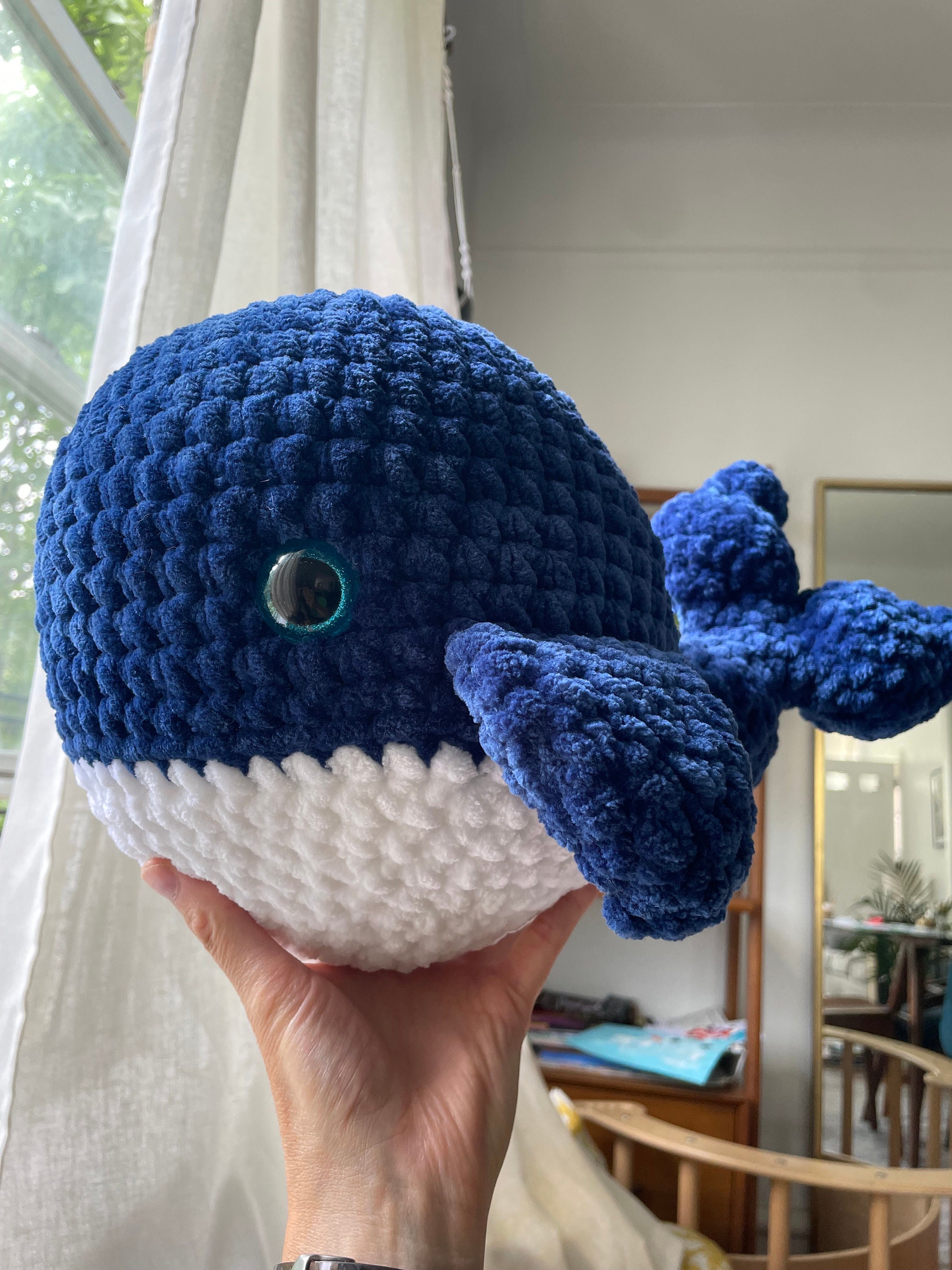 Super Soft *jumbo* Whale Stuffy. Handmade Crochet Whale Plushie. Giant ...