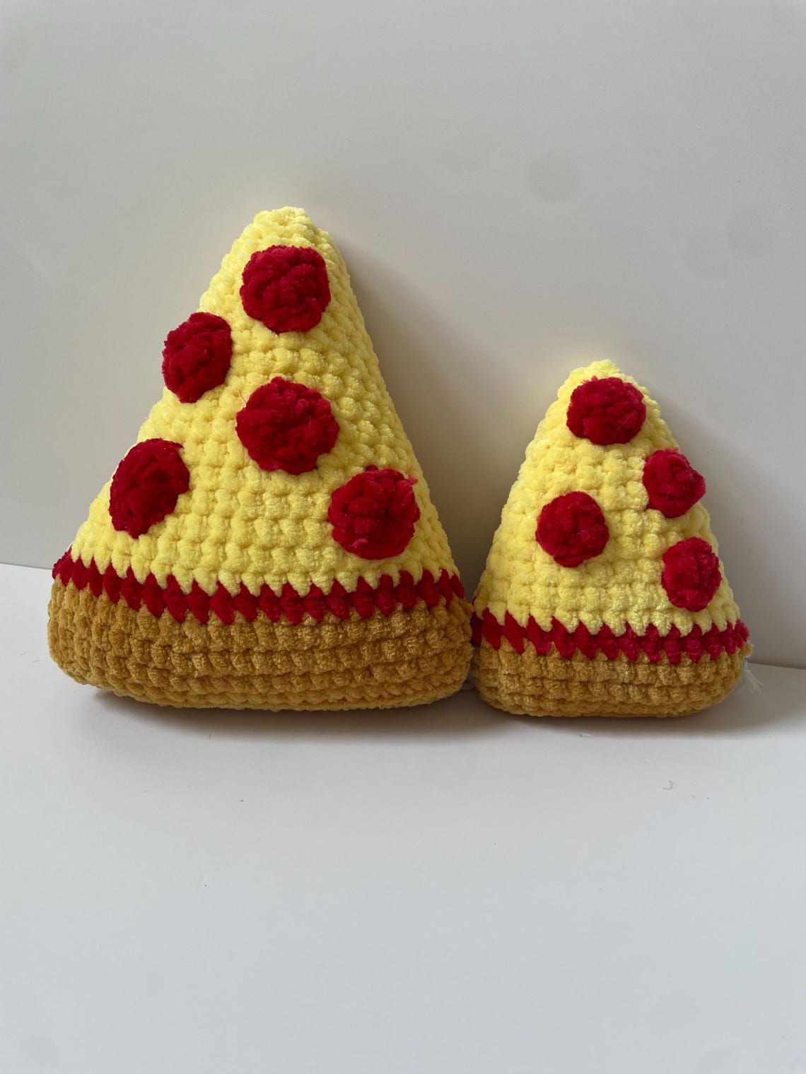 Cute Pizza Slice Plushies. Pepperoni Pizza Slice. Handmade Crochet ...