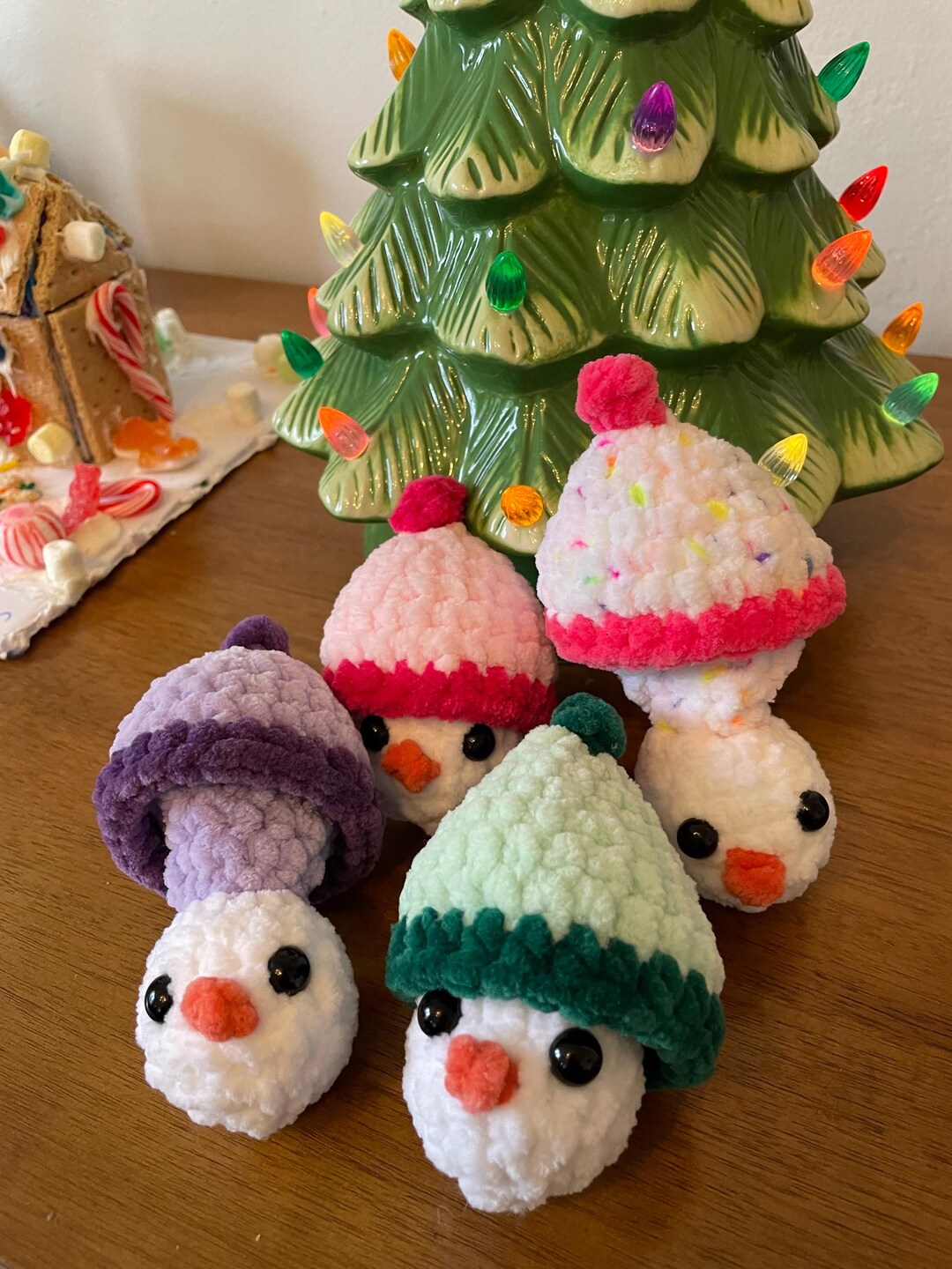 Snowman Popping Plushy. Snowman Fidget Toy. Handmade Crochet Snowman ...