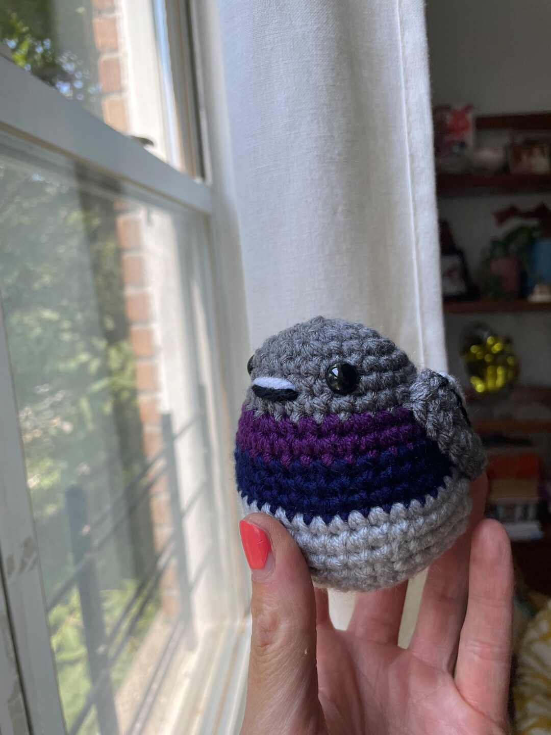 Mini Handmade Pigeon Stuffy. Made in NYC. Crochet Pigeon. NYC Pigeon ...