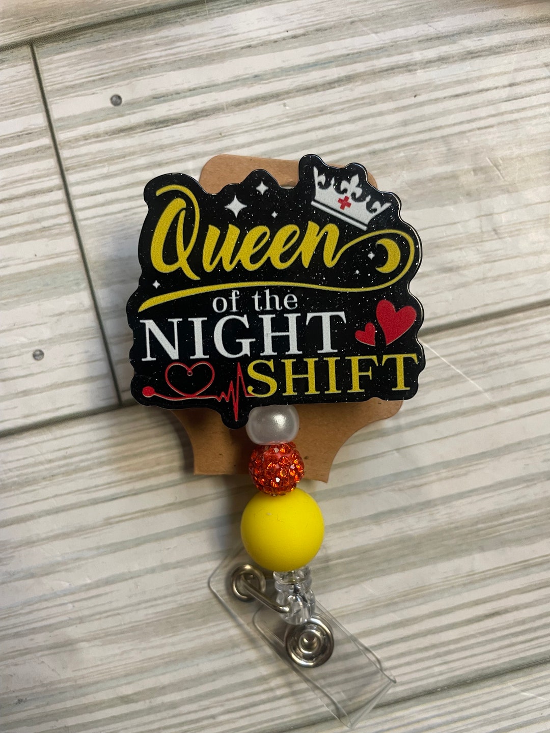 Queen of the Night Shifts 2 Badge Reel - Etsy