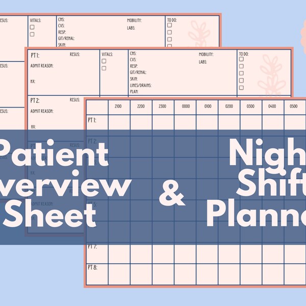 Night Shift Planner - Etsy