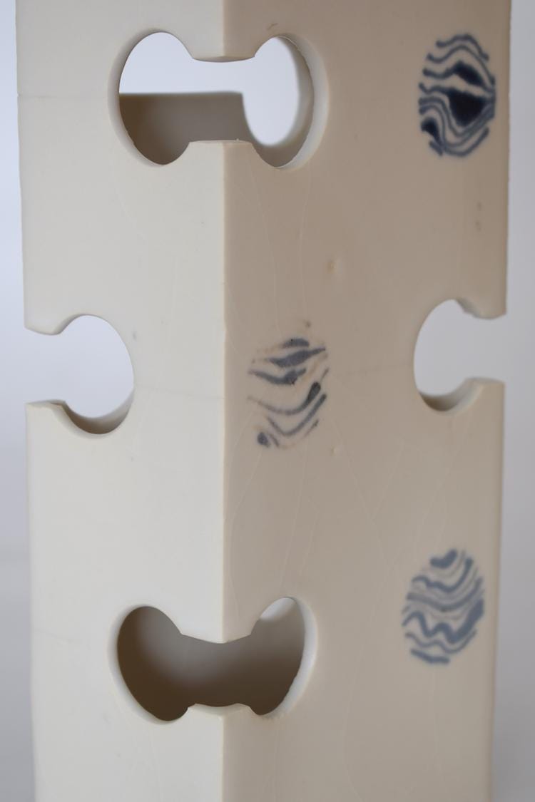 Keyhole Lamp | Keyhole Ceramic Table Lamp | Iron Oxide Hand-painted ...