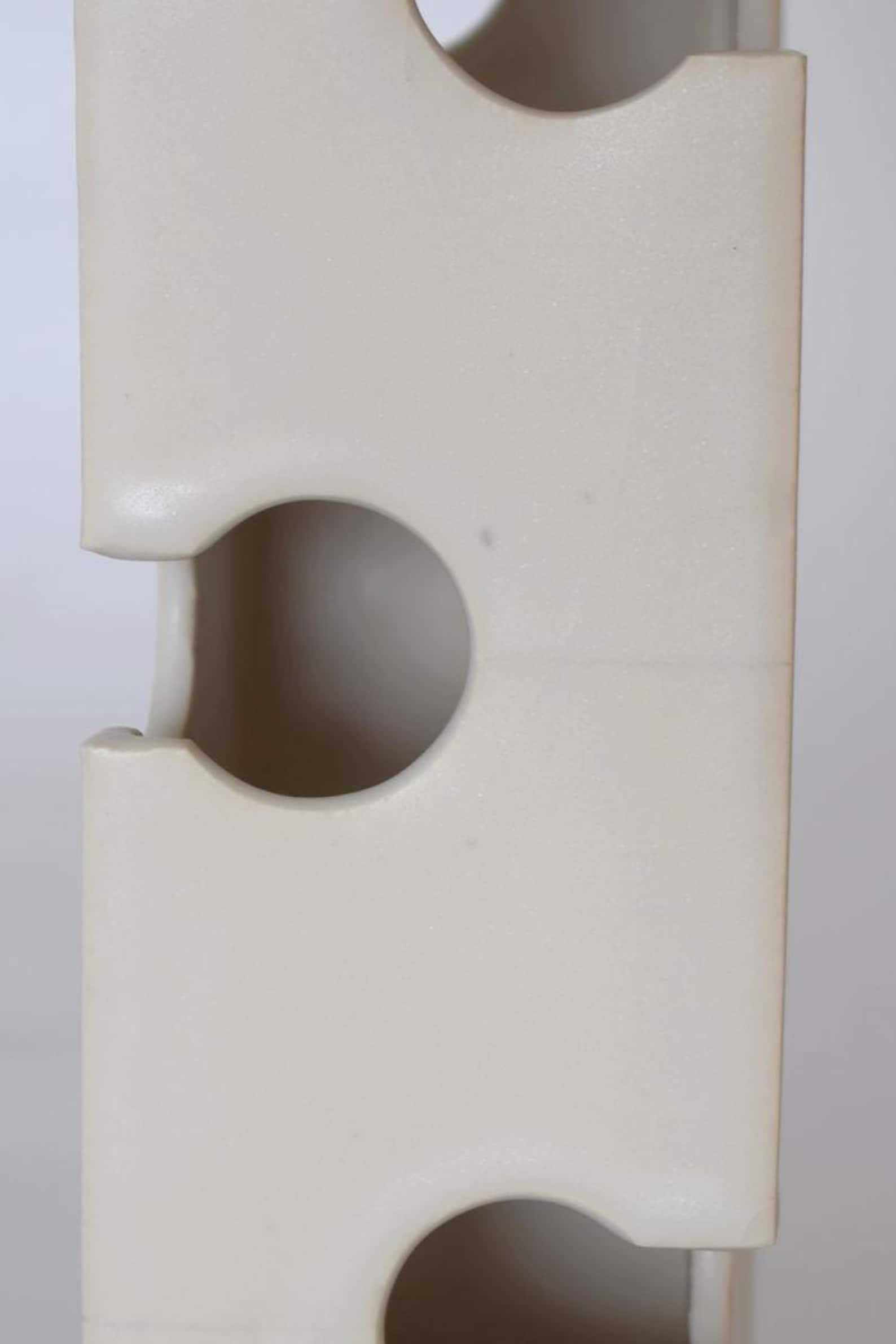 Keyhole Ceramic Table Lamp – Hand-painted Iron Oxide Design, USA ...