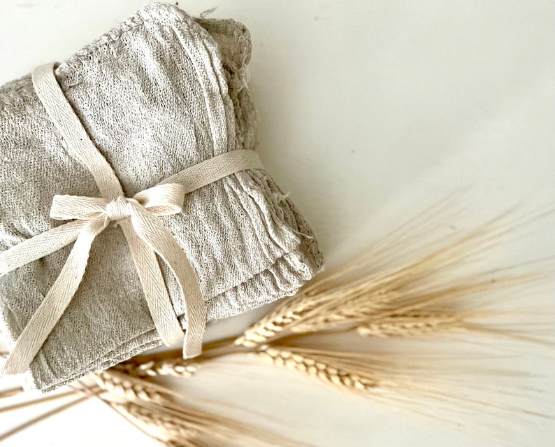 Cotton Paperless Towels, Dishcloth, Cleaning Cloth, Linen Colored ...