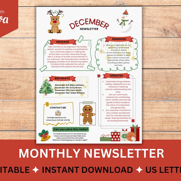Newsletter Template - Etsy