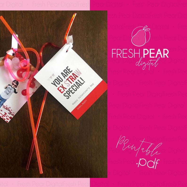 Ex-straw Special Printable - Valentines Printable for Fun Straws - Etsy