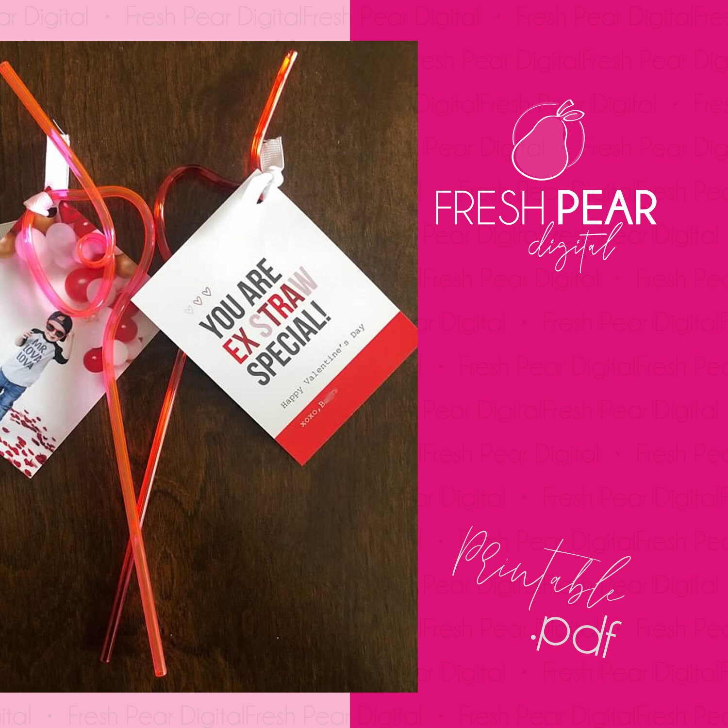 Ex-straw Special Printable - Valentines Printable for Fun Straws - Etsy