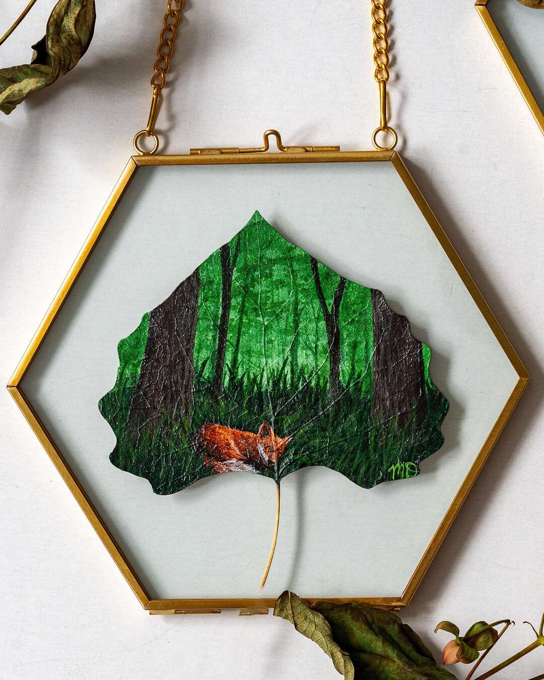 Nature-inspired Acrylic Painting, Original Art, Framed “where the Fox ...