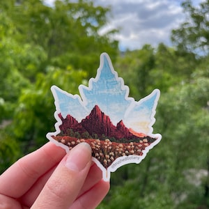 Vinyl Die-cut Sticker, 3 Inch Nature Inspired Painting Turned Into ...