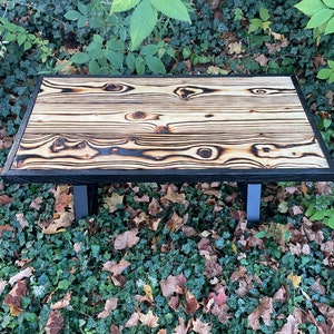 Shou Sugi Ban Blue Waves Table - Etsy