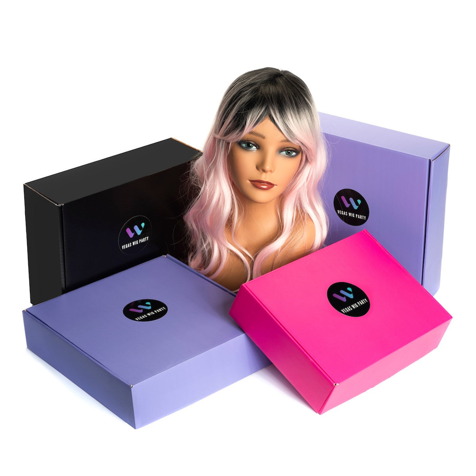 Custom Bachelorette Party Wig Boxes, Festival Party Wig Boxes, Girls ...