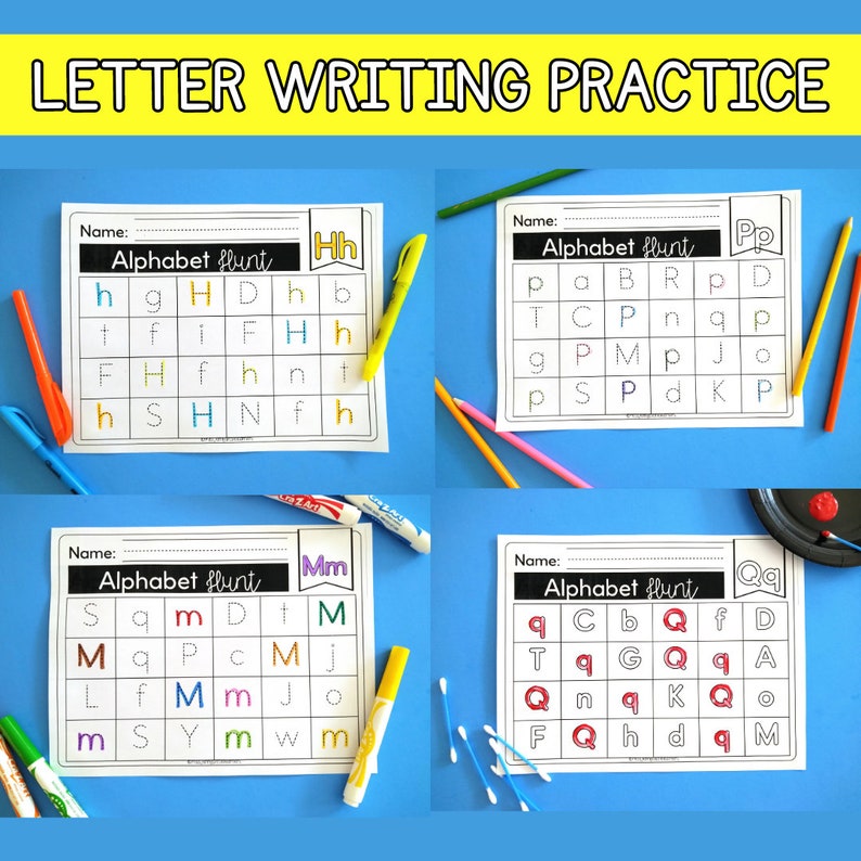 Alphabet Hunt Activity and Letter Writing Practice for Pre-k ...