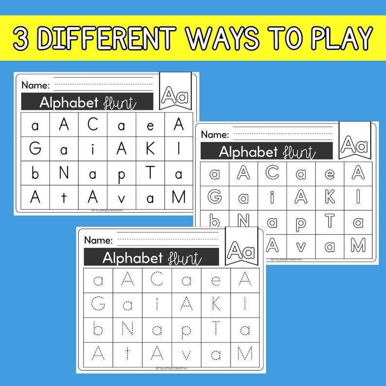 Alphabet Hunt Activity and Letter Writing Practice for Pre-k ...