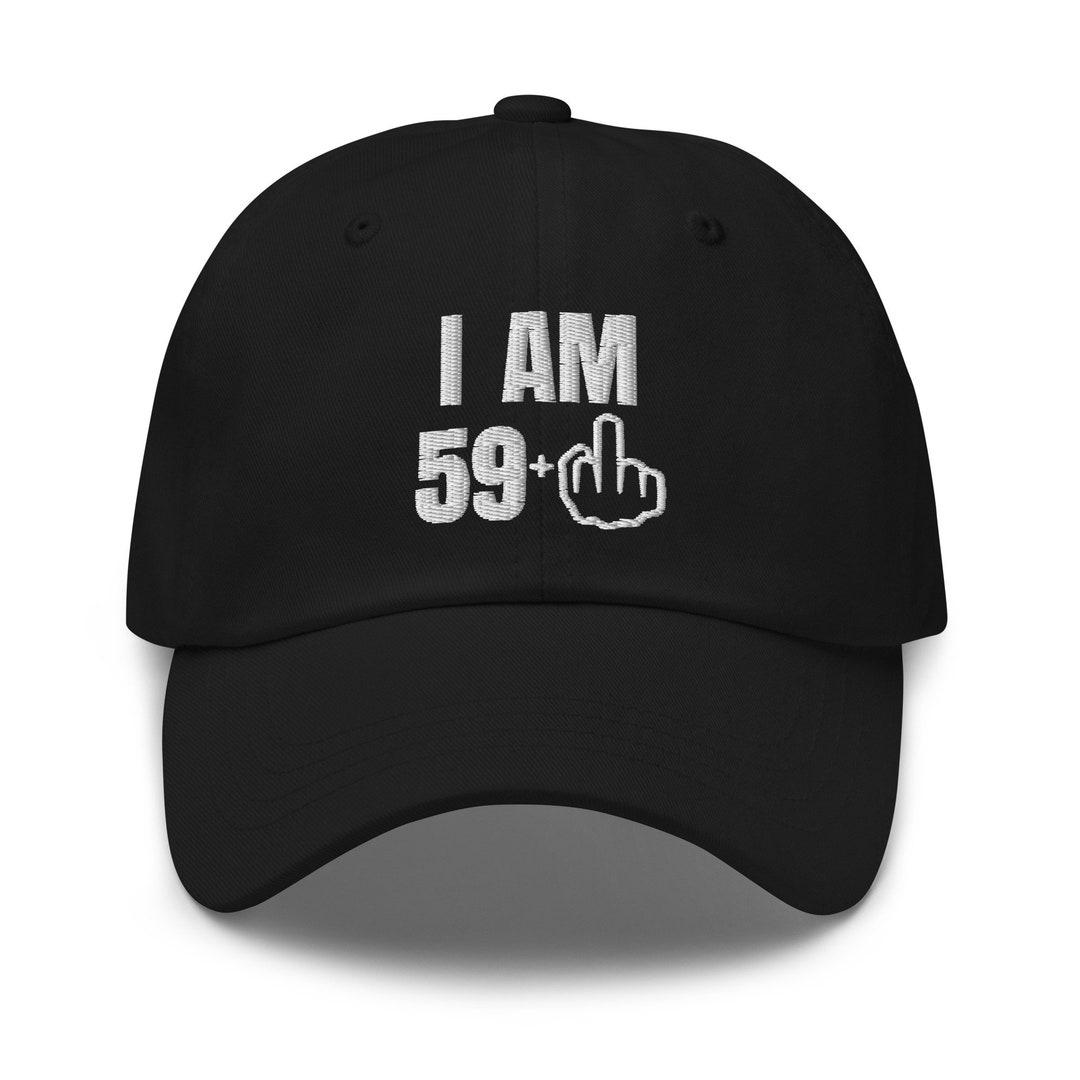 59 Plus Middle Finger Hat, Funny 60th Birthday Baseball Cap, 59 ...
