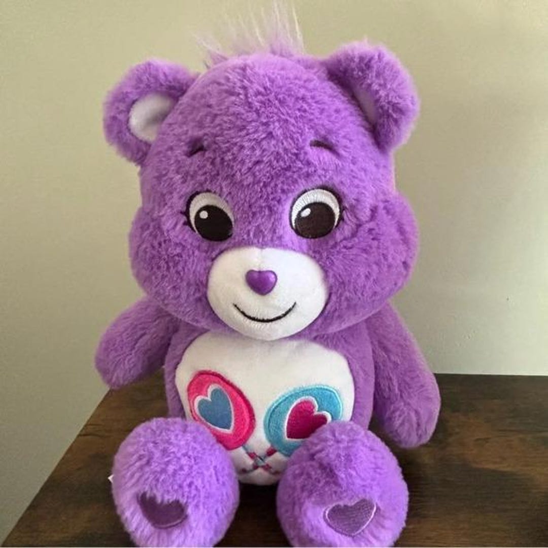 Care Bears Purple Share Bear Plush Toy 12 - Etsy