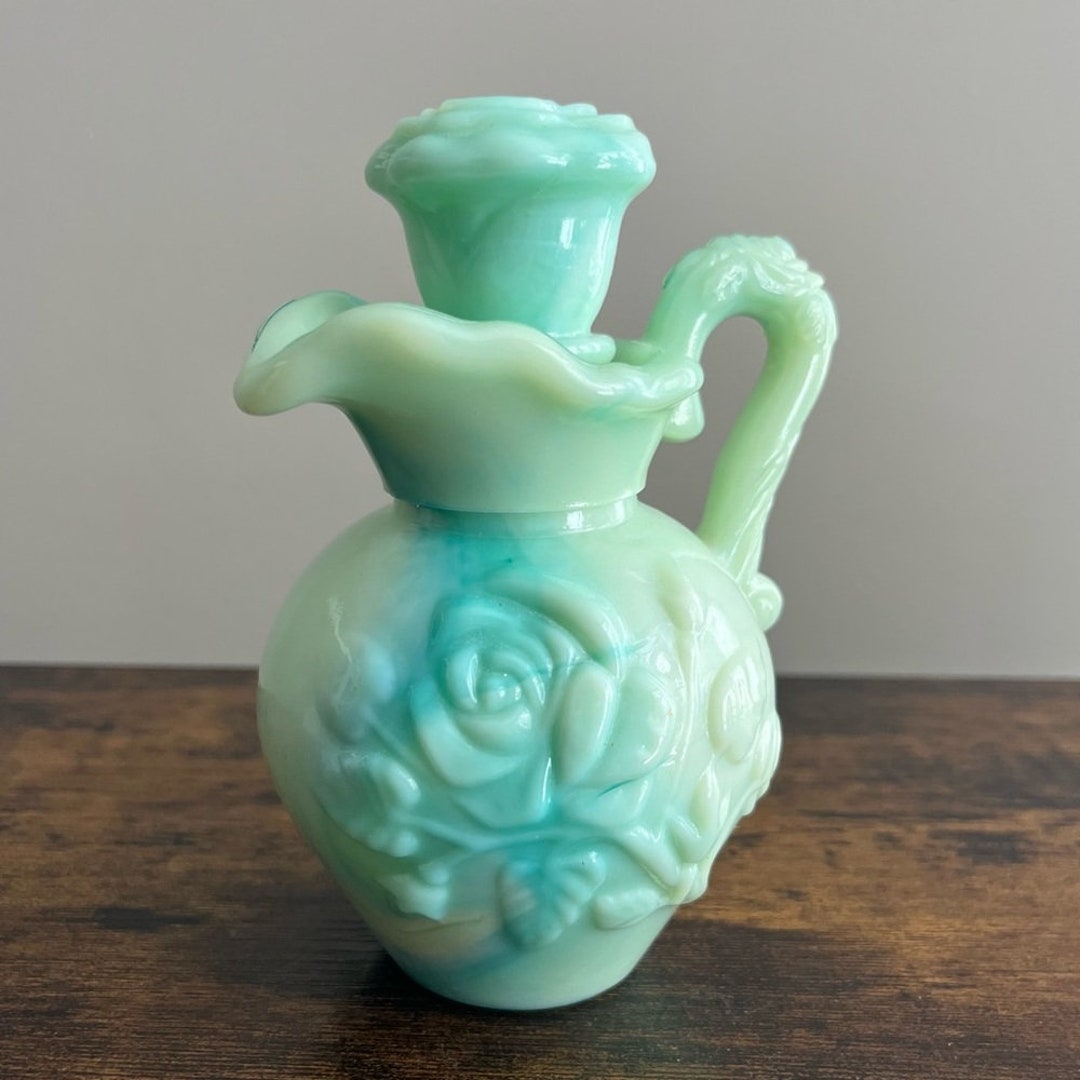 Avon Blue/green Jadeite Pitcher - Etsy
