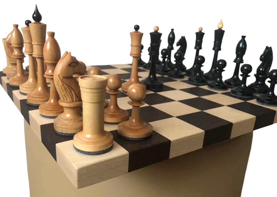 Chess Set, Handmade Wooden Chess Set, Reproduction of the Soviet Chess ...