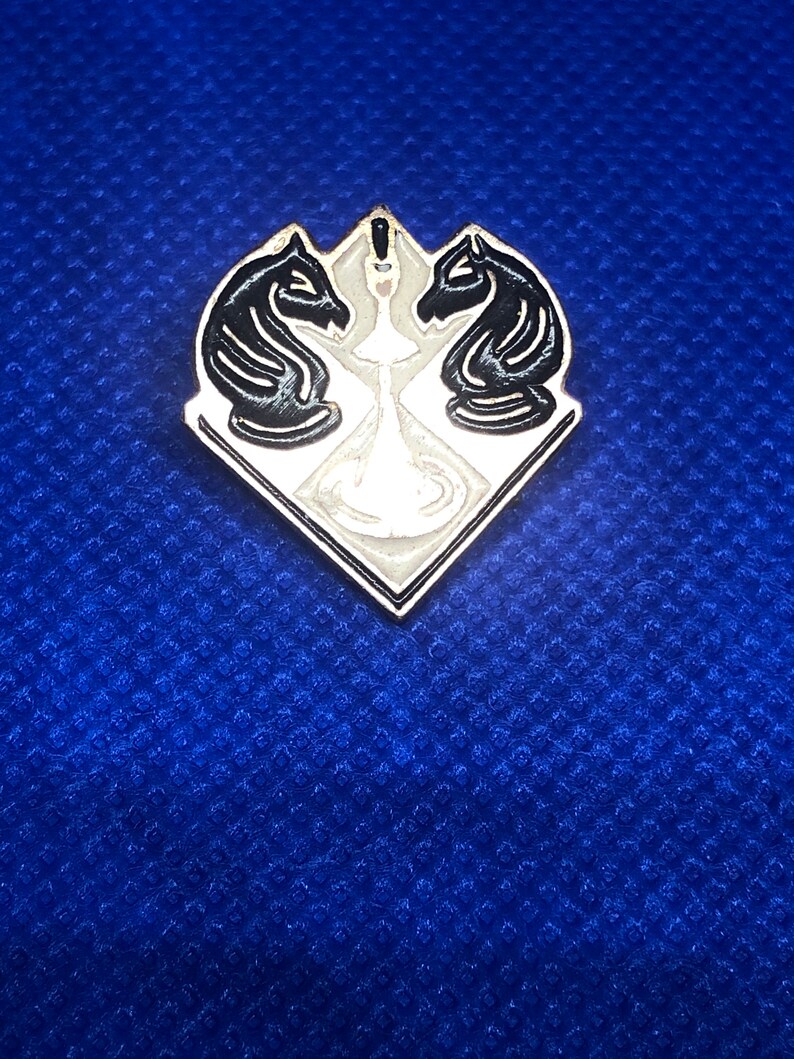 Vintage Metal Chess Piece Badge Two Chess Knights, Soviet Badge, Gift ...